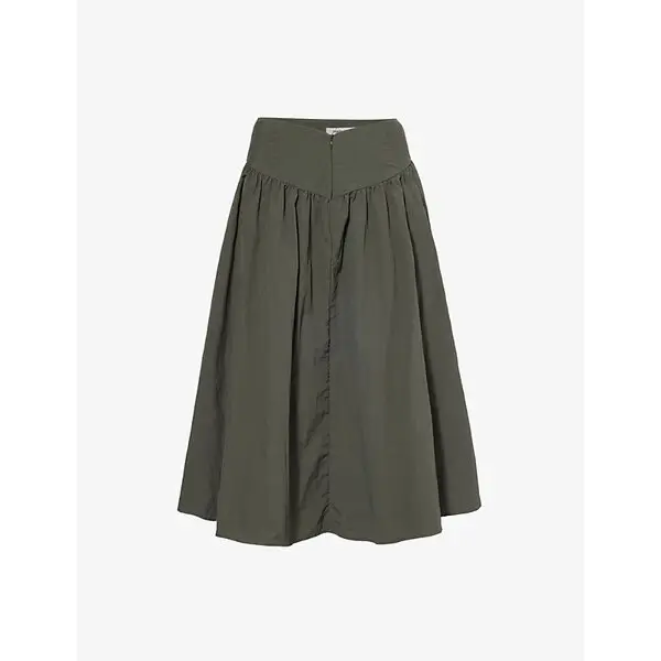 スカート Midi Skirt Peachy Den Peachy Den Women's Deba Midi Skirt in Tomato Peachy Den